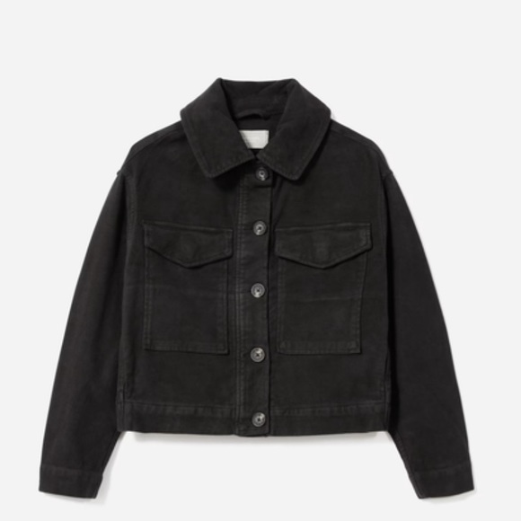 Everlane | Jackets & Coats | Everlane Black Moleskin Utility Jacket Sz ...